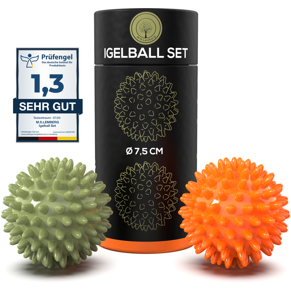 Igelball Set zur Massage von Faszien & Muskeln | Massageball klein – M ...