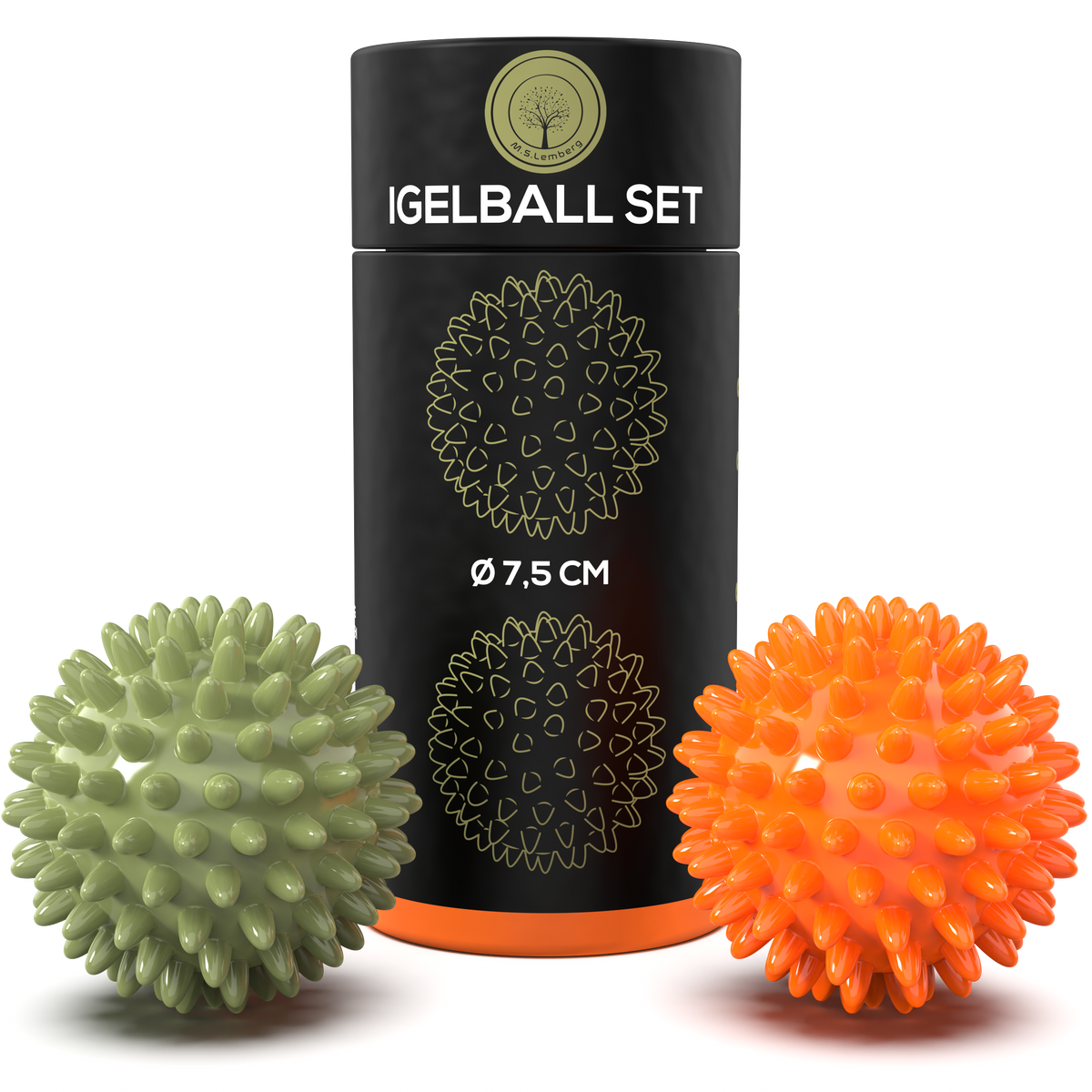 Igelball Set zur Massage von Faszien & Muskeln | Massageball klein – M ...